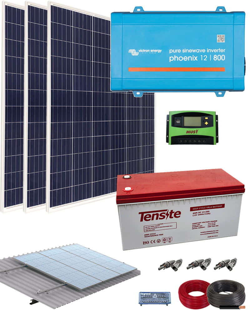 Kit Solar AGM 800W 12V 3000Wh dia – C&M Pura Solar