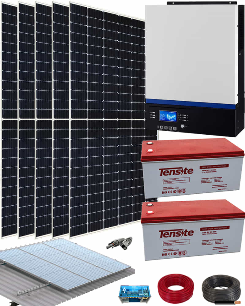 Kit Gel Solar 3000W 24V 9000Wh dia – C&M Pura Solar